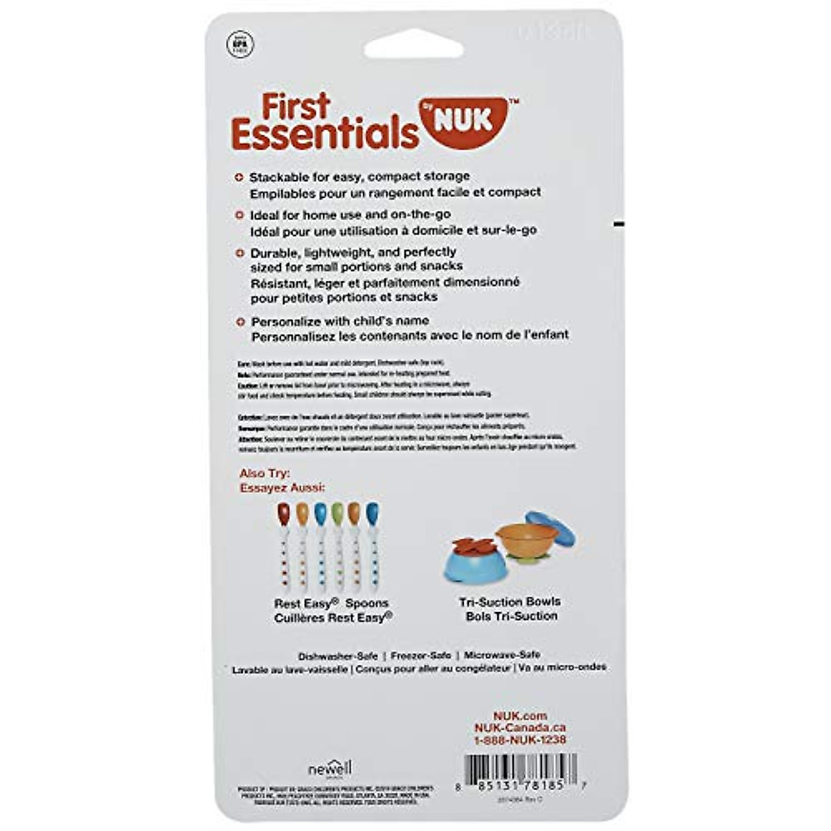 First Essentials by NUK Bunch-a-Bowls, Assorted Colors, 4-Pack