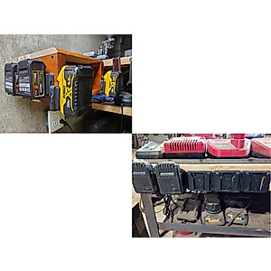 Gijok Battery Holders for Dewalt 20V Mount Dock Fit for 20V 60V (No Battery), 10 Pack Battery Dock Holder Fit for DCB200 DCB203 DCB205 DCB206 Batteries (Yellow)