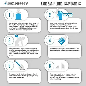 Sandbaggy Burlap Sand Bags - Size: 14" x 26" - 50 lb Weight Capacity - For Flooding, Flood Water Barrier, Tent Sandbags, Store Bags - Sandbags-Sand Not Included - Sand Bags for Flooding(10 Bags)