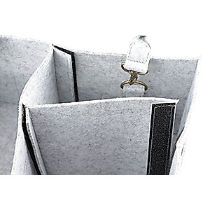 LifeSmart USA Baby Diaper Caddy Organizer Basket Removable Handles for a Classic Look Luxury Portable Nursery Diaper Storage Bin With Removable Compartments For Home, Car and Nursery