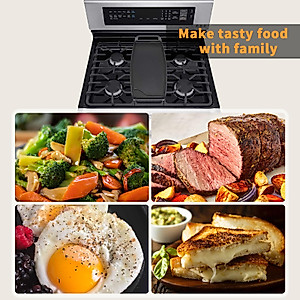 19.1 In AEB72914211 Griddle Replacement Parts for LG Gas Stove Parts Top Cast Iron Griddle AEB72914208 AEB72914204 LG Gas Range Cooktop Griddle Plate LDG4313ST Center Burner Griddle Flat Top Pan 1Pcs