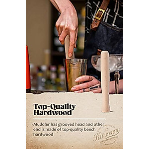 KITESSENSU Muddler for Cocktails, Wooden Muddler, Durable cocktail muddler, Excellent Choice for Mojitos, Caipirinhas, Fruits, Herbs, Spices Based Drinks