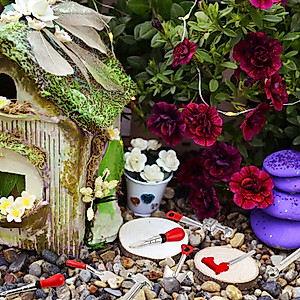 19 Pieces 1:12 Miniature Dollhouse Tools Metal Doll House Tool Miniature Doll Repair Tool with 2 Pieces Red Tin Boxes Dollhouse Accessories Girls Pretend Play Toy for Dollhouse Decoration DIY Crafts