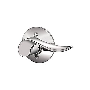 SCHLAGE Sacramento Right Handed Lever Non-Turning Lock, Bright Chrome (F170 SAC 625 RH)