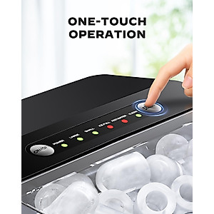 Silonn Ice Maker Countertop, Portable Ice Machine with Carry Handle, Self Cleaning Ice Makers with 1.8 L Water Tank and Big Ice Basket, 9 Cubes in 6 Mins, Ideal for Home Kitchen RV