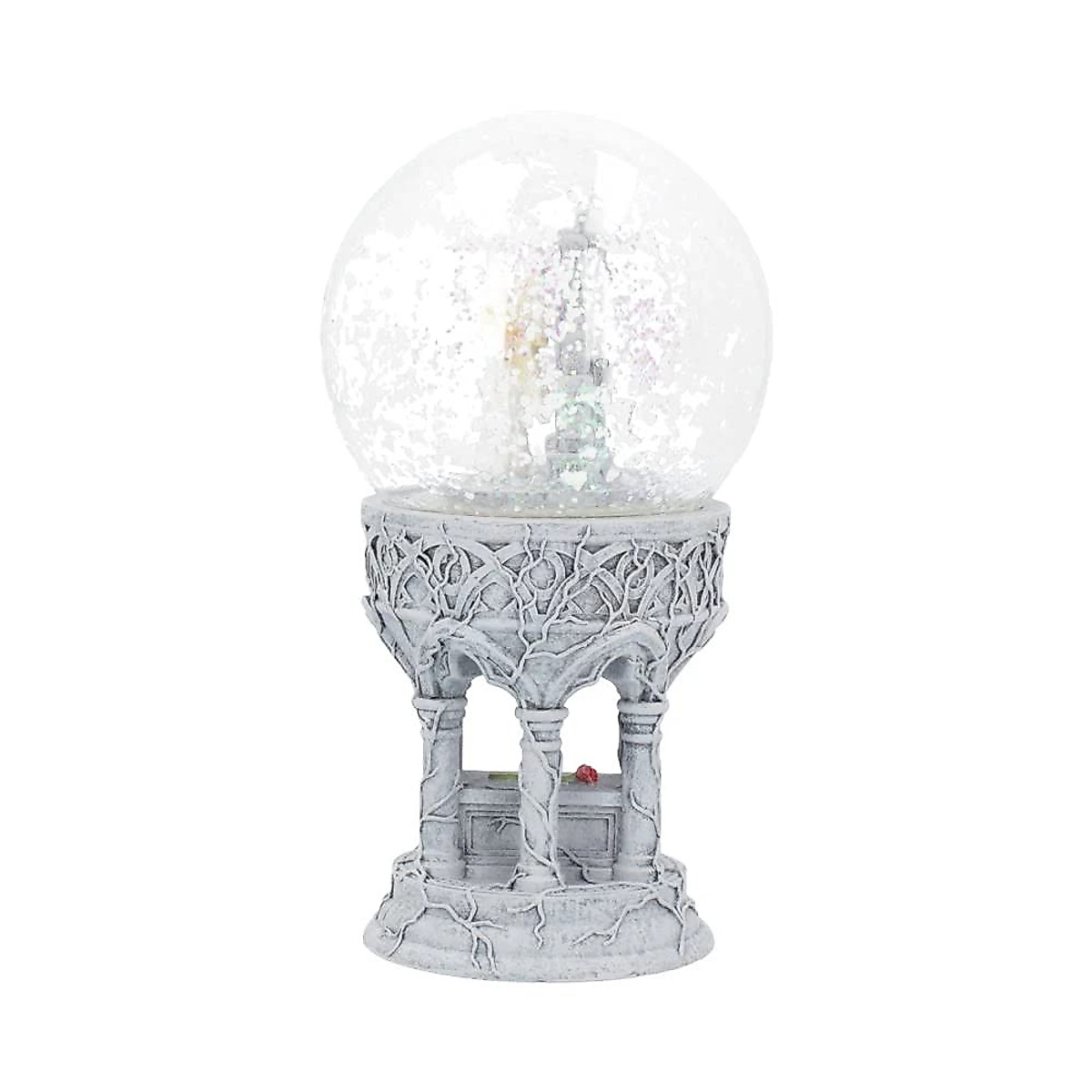 Nemesis Now Love Remains Snowglobe Anne Stokes 18.5cm, Resin, Glass, Water, Ivory