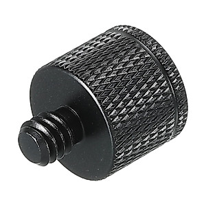 MECCANIXITY Mic Stand Adapter M6 Female x 1/4 Male Camera Screw Thread Adapter for Microphone Tripod Stand Black