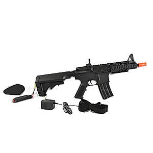 Airgunplace Full & Semi Auto Electric Airsoft Gun M4 Style AEG Black Color Battery & Charger Included