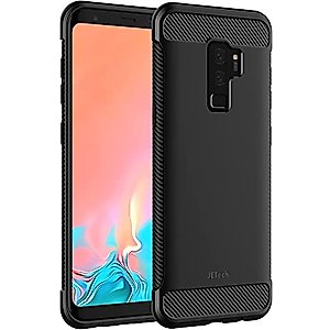 JETech Slim Fit Case for Samsung Galaxy S9+ Plus, Thin Phone Cover with Shock-Absorption and Carbon Fiber Design (Black)