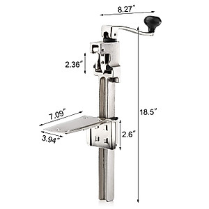 New Star Foodservice 7006841#1 Manual Table Can Opener with Plated Steel Base For Cans Up to 11” Tall