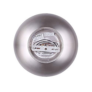 CANARM IPL222B01BN Polo 1 Light 9" Rod Pendant, Brushed Nickel with Painted White Interior, Silver