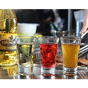 Gmark 2-Oz Shot Glass Set Heavy Base, Whiskey Shot Glasses 4-Pack, Perfect for Wine Tasting, Tequila, Shooter, Cocktail Pourer, Jigger, GM2026A