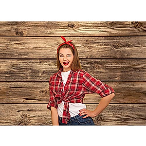 WOLADA 6x4FT Rustic Wood Wall Backdrop Natural Brown Wooden Board Photography Background Baby Shower Birthday Party Cake Table Decoration Banner Backdrops Photo Booth Prop 11839