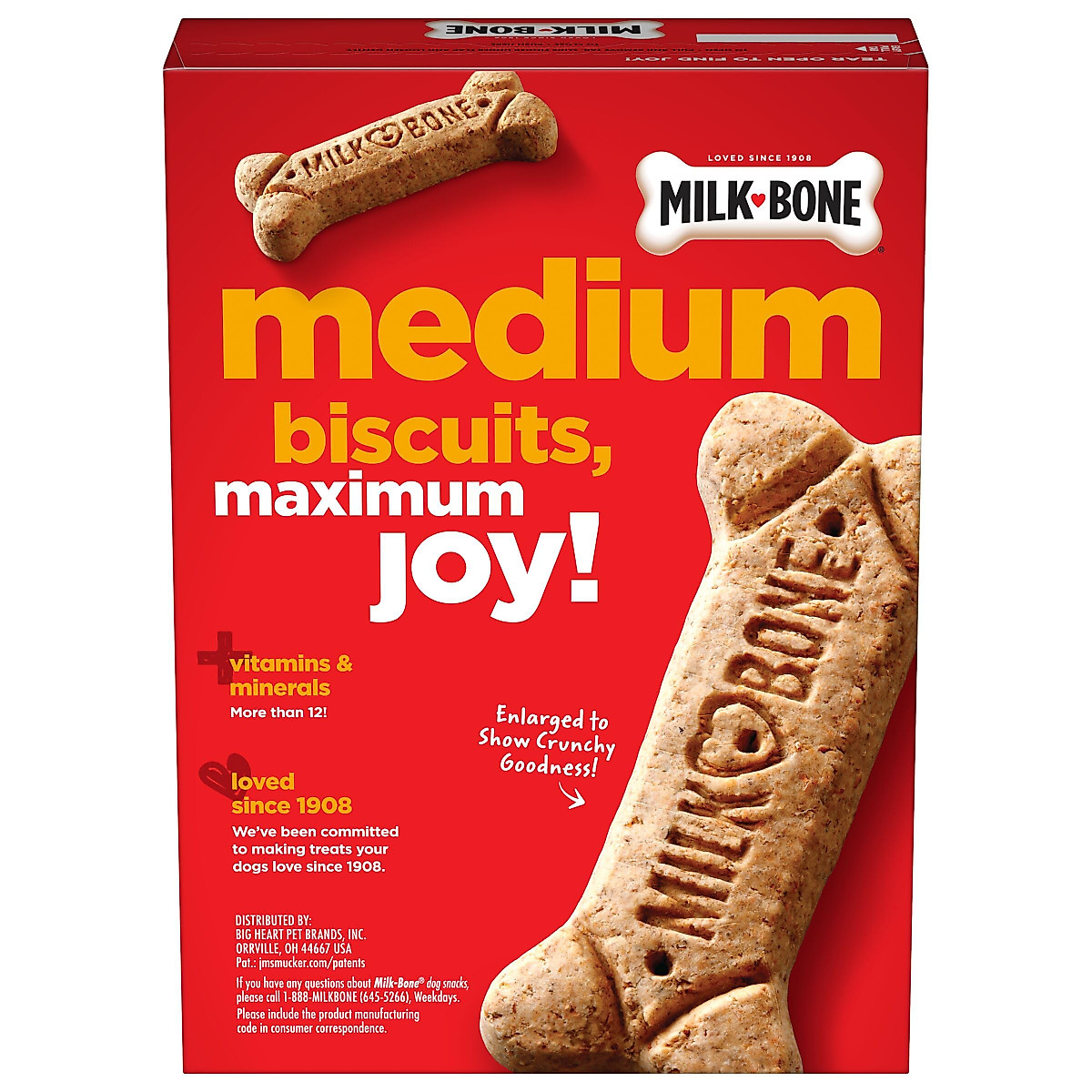 Milk-Bone Original Dog Treats for Medium Dogs, 24 Ounce, Crunchy Biscuit Helps Clean Teeth