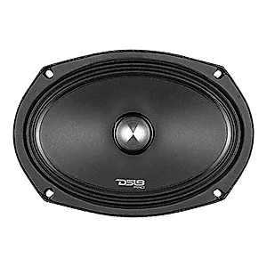DS18 PRO-FR69NEO 6x9 Full-Range Loudspeaker - Silver Aluminum Bullet 500W Max 250W RMS 4-Ohms Grill Included Neodymium Magnet - Best Fullrange Car Audio Door Speaker - 2 Speakers