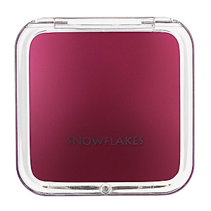 Magnifying Compact Mirror - Snowflakes Elegant Compact Pocket Mini Makeup Mirror Double Sided 1x/10x Magnification Cosmetic Mirrors Handheld Portable for Travel and Purses (Purple)