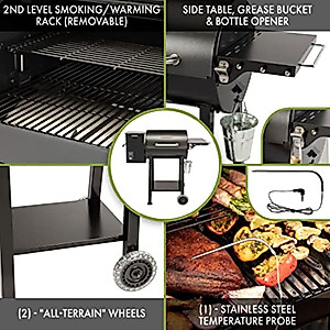 Cuisinart CPG-465 Portable Wood Pellet Grill & Smoker & Char-Grill & Camp Chef Competition Blend BBQ Pellets, Hardwood Pellets for Grill, Smoke, Bake, Roast, Braise and BBQ, 20 lb. Bag