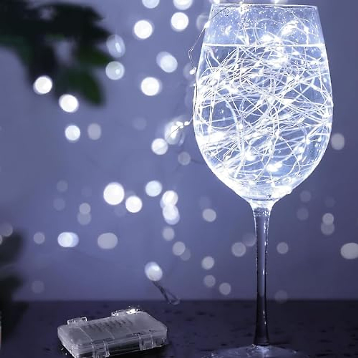 C-LARSS Battery Operated Fairy Lights 3 Pcs Copper Wire Waterproof Operated Led with Remote Control Dimmable Timer Function 8 Lighting Modes Garden Christmas White Light.
