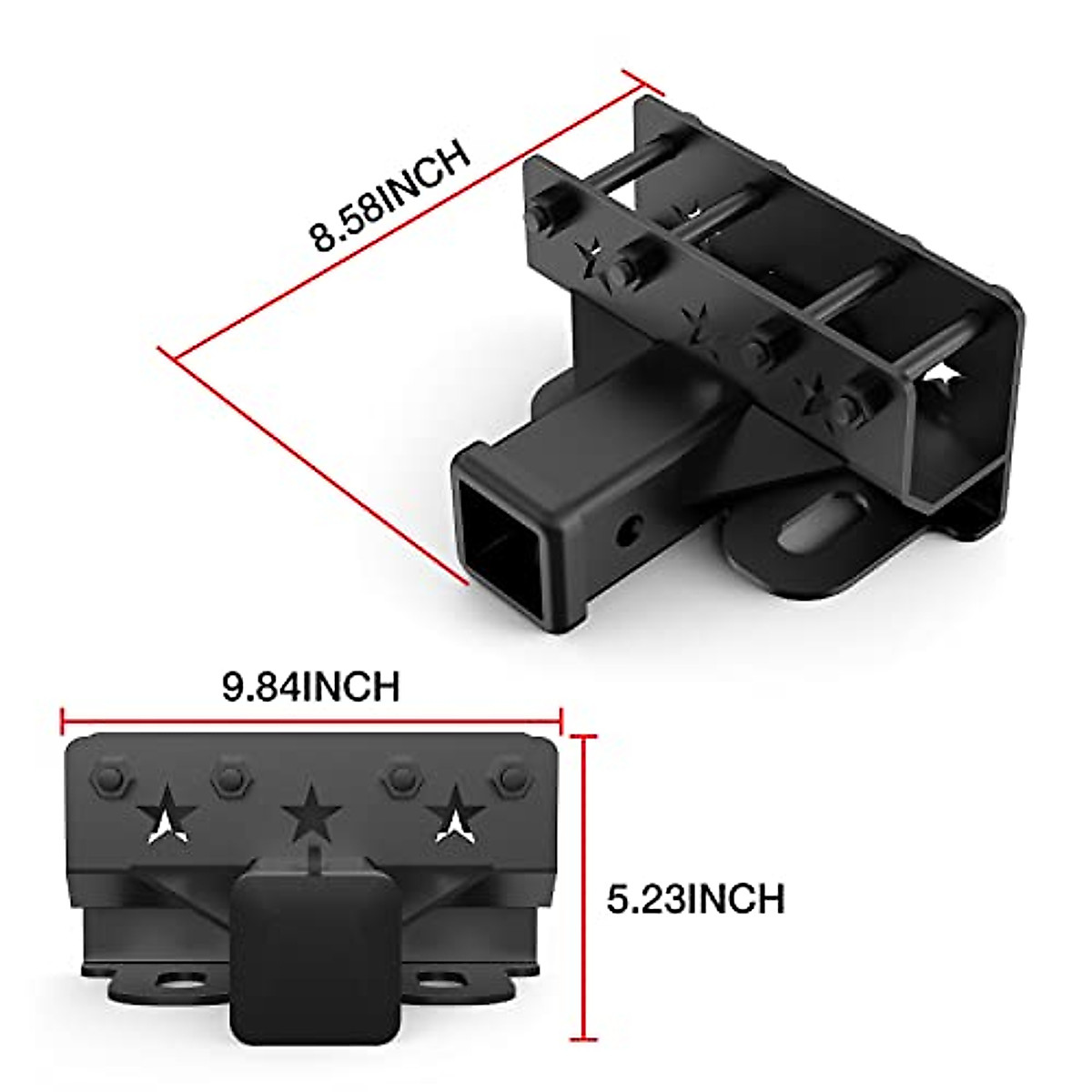 Sulythw Tow Trailer Hitch Receiver for Ford Bronco, Heavy Duty Class 3 2-Inch Receiver 2-Door 4-Door 2021 2022 with Trailer Hitch Receiver Cover(NOT for Bronco Sport)