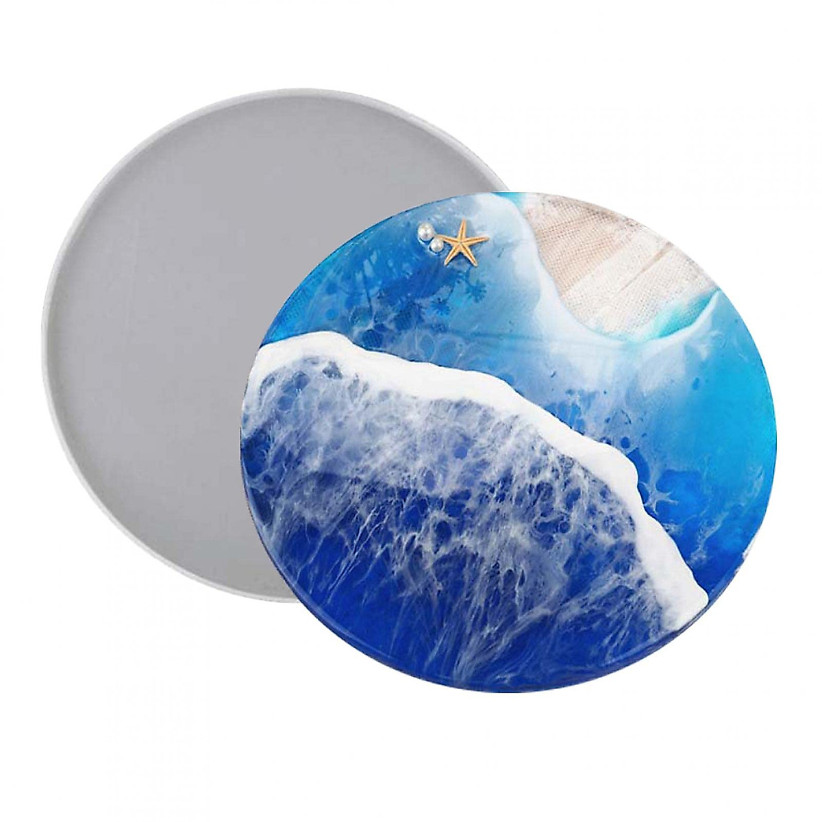 Resin Tray Molds, Round Rolling Tray Molds, Silicone Tray Molds, 11.8 Inch Rolling Tray Molds for Epoxy Resin, Resin Casting, DIY Jewelry Holder, Home Decor