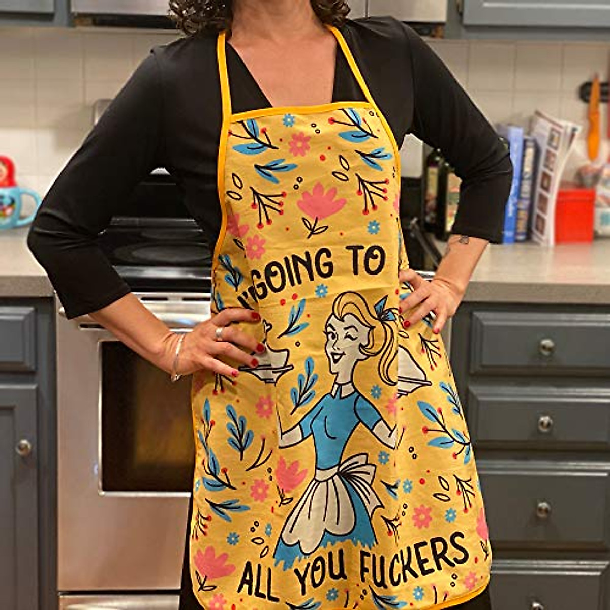 Crazy Dog T-Shirts I'm Going to Feed All You Fuckers Funny Cooking Food Graphic Kitchen Accessories (Oven Mitt + Apron)