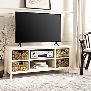 Safavieh Home Collection Rooney Entertainment TV Unit, Vintage White