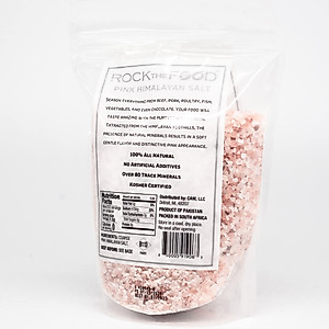 Rock The Food | Pink Himalayan Salt Bulk, 2.2 lb Coarse Grain | For Table Salt in Grinders or Spice Jars | Bath Salt | Gourmet Pure Crystal | 100% Natural & Kosher Certified