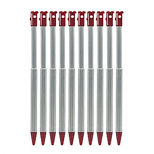 Assecure Metal Extendable Stylus for 2012 Nintendo 3DS - 10 Pack Red | ZedLabz