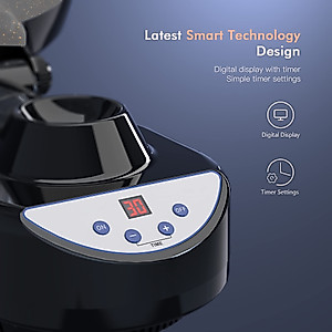 TASALON Standing Hair Steamer for Deep Conditioning - Hooded Steam Cap for Natural, Dyed Hair - Professional Steamer for Hydration, Dry Hair Treatment-Heated Micro Mist Steamer for Spa, Home Use