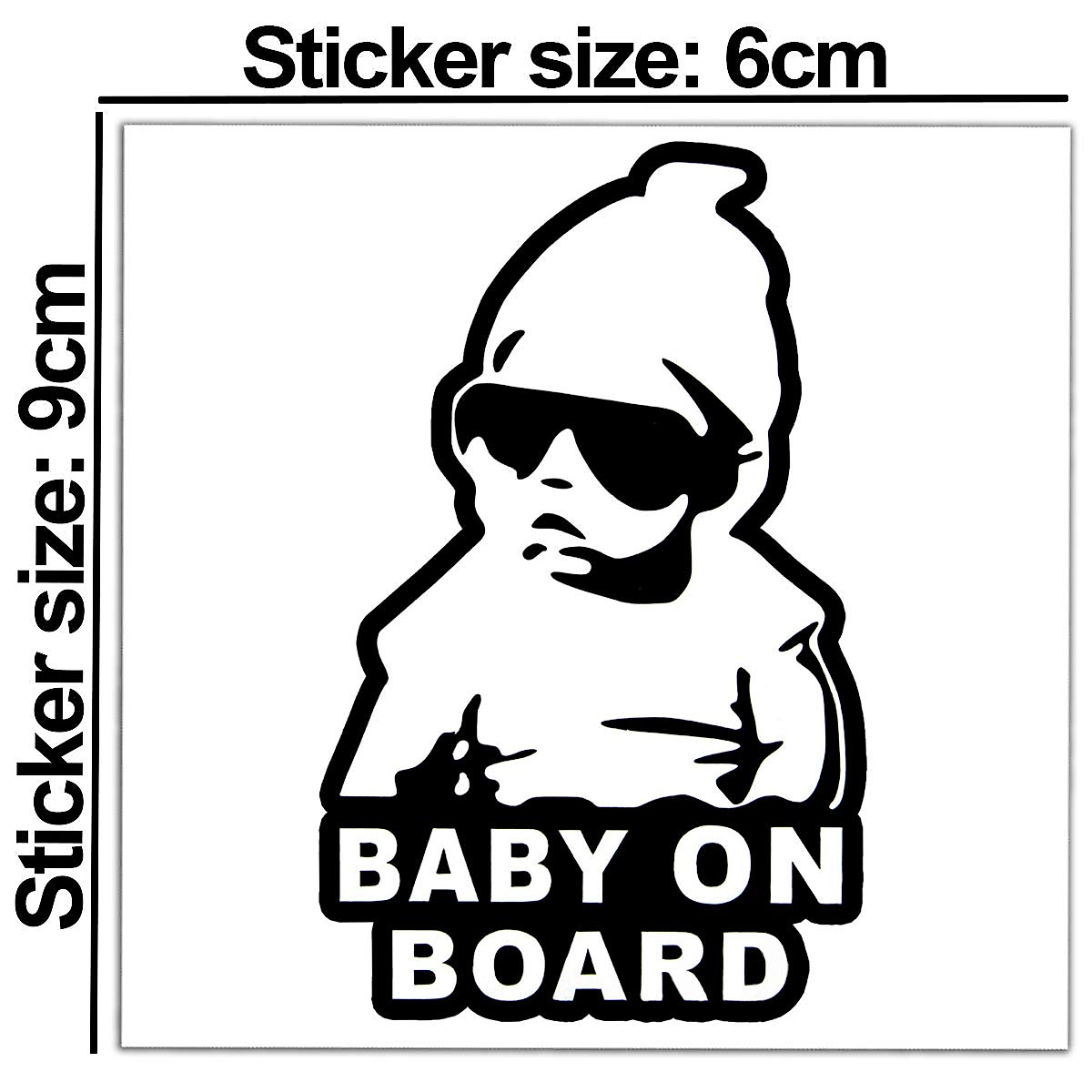 2 x Vinyl Self-Adhesive Funny Stickers Hangover Baby on Board Decal Car Window Auto B 167