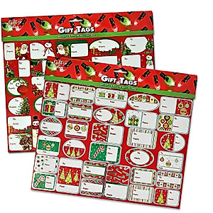 240 Self Adhesive Christmas Wrapping Gift Tag Sticker Labels for Holiday Presents & Packages 60 Elegant Silver Metallic Designs Peel & Stick Personalized Name Tags Write On to & from by Gift Boutique