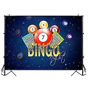 Billiard Backdrop for Bingo Party Decoration Children Theme Design Photo Background Supplies 7X5Ft Vinyl