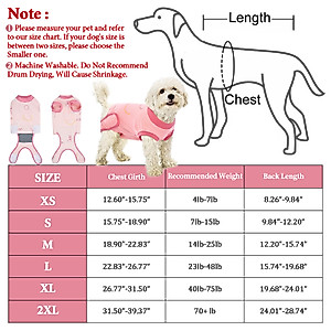 IDOMIK Dog Recovery Suit After Surgery,Breathable Dog Surgery Recovery Suit for Female Male Dogs Cats,Dog Surgical Onesie for Spay Neuter Surgery,E-Collar Cone Alternative Anti-Licking Abdominal Wound