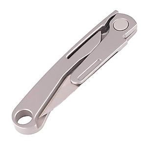 Samior TS105 Titanium Folding Scalpel Knife, Mini Slip Joint Utlitly EDC Keychain Knife with 10pcs 11# replacable Blades, Craft Working, Box Opening, Light Daily Use Knives