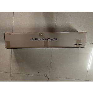 Guheake Artificial Olive Tree 6FT,Tall Faux Olive Tree with with Natural Wood Trunk and Lifelike Fruits, Fake Olive Tree for Home Office Living Room Decor Indoor