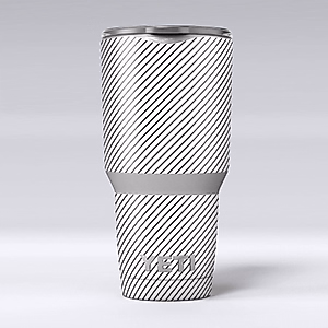 Design Skinz Slate Black Slanted Lines with Translucent Backing - Skin Decal Vinyl Wrap Kit Compatible with The Yeti Rambler Cooler Tumbler Cups