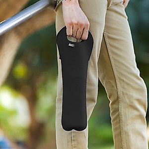 BUILT 1-Bottle Stain Resistant Neoprene Wine/Water Bottle Carry Tote, Black