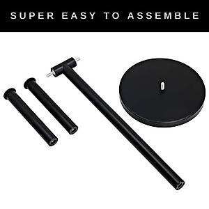 Debodda Modern Hand Towel Stand for Bathroom, Kitchen or Vanity, Height 13.78”, Free Standing Matte Black Countertop Rack with Balanced Base, Perfect Hand Towel Holder, Dual Washcloth Display