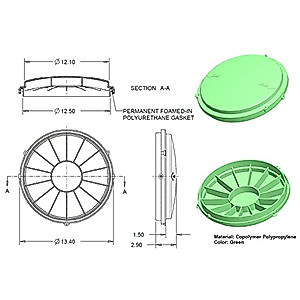Tuf-Tite 12" Septic Tank Lid, Green