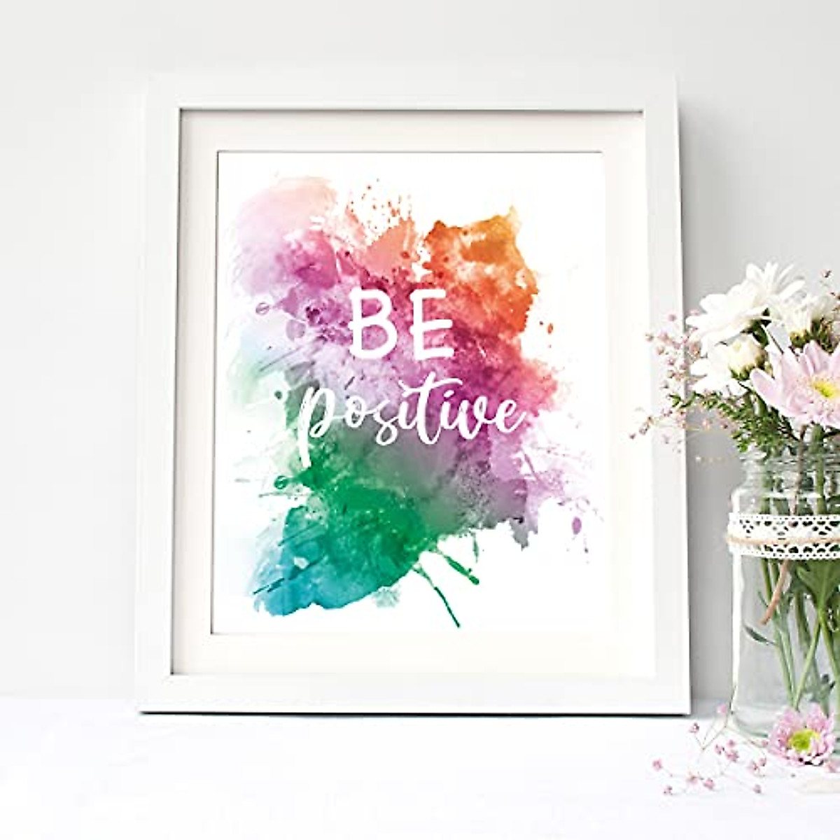 Inspirational Wall Art Motivational Art Prints and Quotes and Sayings Poster Girls Teens Bedroom Decor Sayings Positive Phrase Party Gift for Girls Kids Room Wall Art Decor 6 Pcs, 8x 10in, Unframed