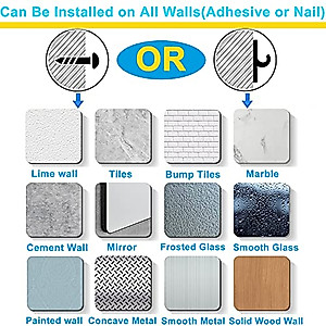 Auchic Shower Caddy,Shower Shelves,Toothbrush Holder[4 Pack],Adhesive Shower Organizer No Drilling,Suction Cup Stainless Steel Shower Shelf for Inside Shower,Black