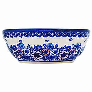 Polish Pottery 6½-inch Bowl (Winter's Thaw Theme) + Certificate of Authenticity