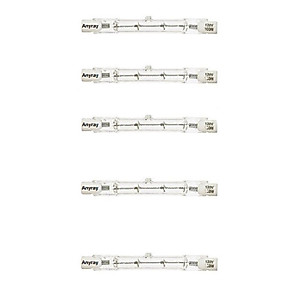 Anyray A1826Y (5)-Pack 100W Halogen Light Bulb 110V 120v 130V T3 J Type R7S 100 Watt Double Ended 78mm or 3-1/8 inch Long