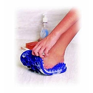Soapy Soles Foot Scrubbing Pad & Massager, Pearl Blue