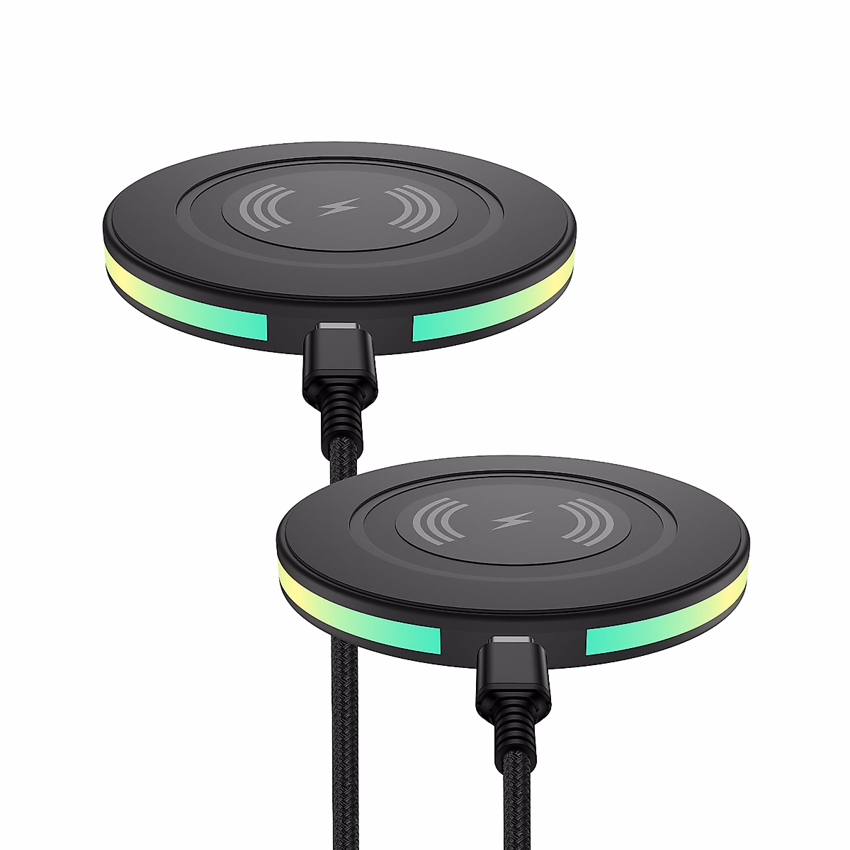 2Pack 15w Phone Wireless Charging Pad for Google Pixel 8 8 Pro 7 pro 7a 7 6 pro, QI Wireless Charger Station Cargador Inalambrico for Android Samsung Galaxy S24 S23 + S22 Ultra Apple iPhone 15 14 13