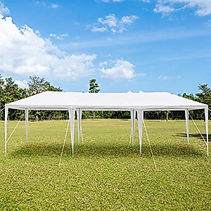 BELANITAS Tents for Parties 10x30 with 8 Walls, Outdoor Canopy Tent Heavy Duty, Eight Sides Two Zipper Doors Canopy with Spiral Tubes, Wedding Party Tent with UV Blocking, White