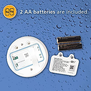 Kidde WiFi Water Leak Detector & Freeze Alarm, Alexa Device, Smart Leak Detector for Homes with App Alerts,White