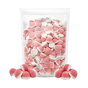 Funtasty Gummy Candy Pink Strawberry Puffs - Bulk Pack 2 Pounds