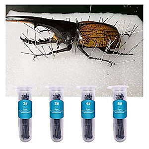 Fpxnb 350 Pcs Stainless Steel Insect Pins in 7 Sizes, Specimen Entomology Pins and Butterfly Collections Needle for School Lab Butterfly Collectors with Vials & Labels