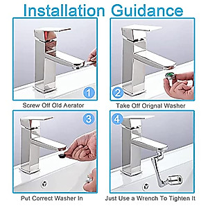 1080° Rotating Faucet Aerator Extender, Upgrade 2 Kinds of Water Outlet Modes Swivel Faucet Attachment and the Whole Is Made of Fine Copper, Suitable for Kitchens and Faucet Extender for Bathroom Sink
